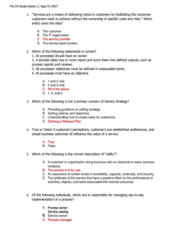 PDF Itil v3 Mock Exam Day 21 Compress | PDF