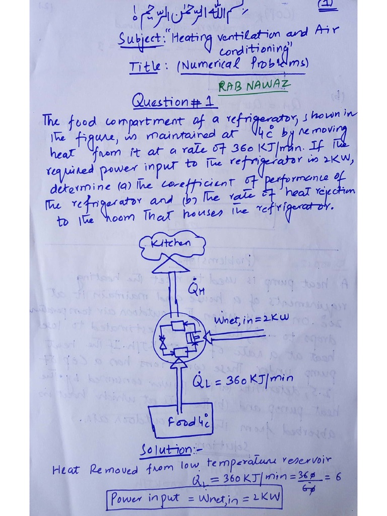 Hvac Numericals | PDF