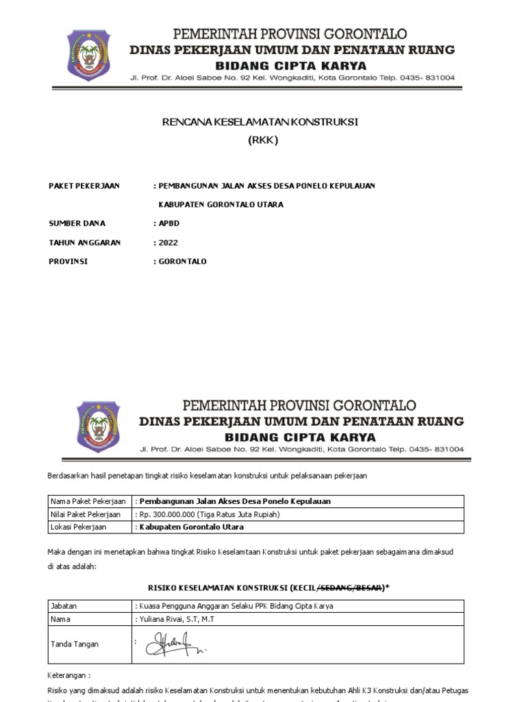 RKK DESA PONELO KEPULAUAN GORUT Buka Jalan | PDF