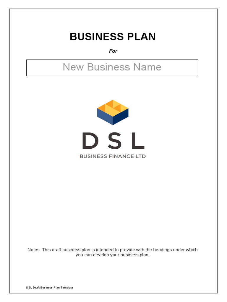 Draft Business Plan Template | PDF