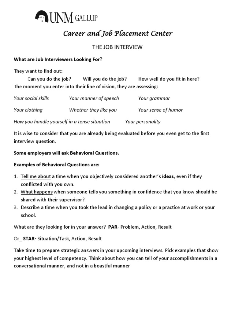 Best and Worst Interview Questions | PDF | Job Interview | Behavioural ...