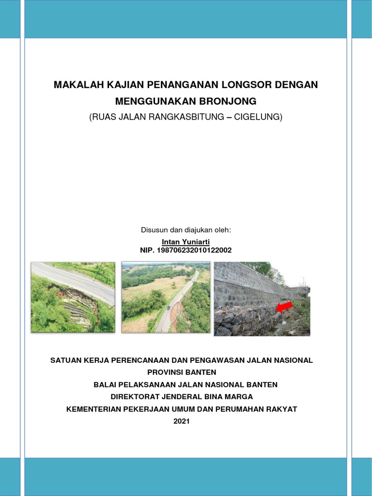 20.makalah Kajian Penanganan Longsor Dengan Menggunakan Bronjong (Ruas ...