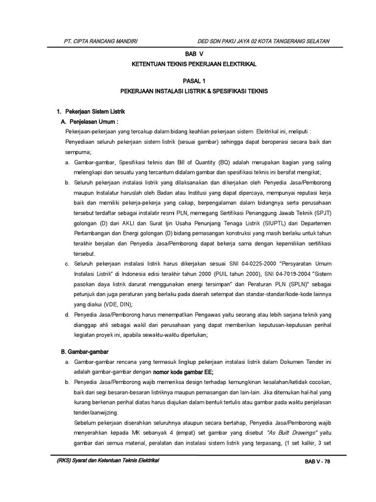 BAB 5 Elektrikal | PDF