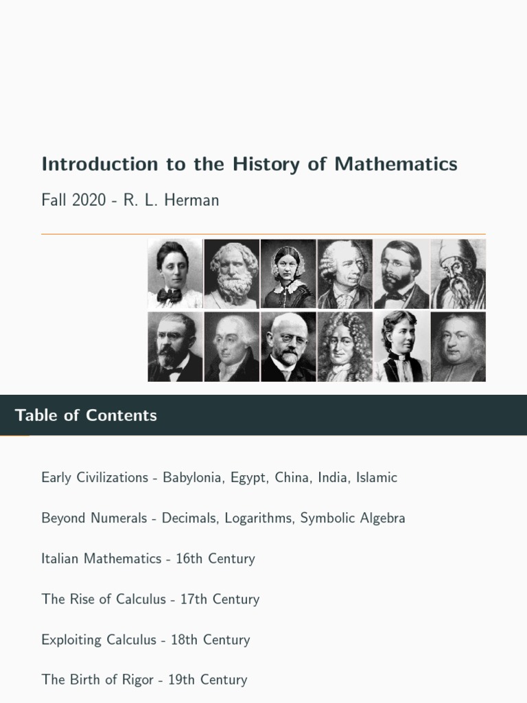 History of Math Intro | PDF | Mathematics | Geometry