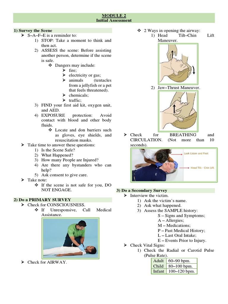 PPT Module 2 - Initial Assessment | PDF | Medical Emergencies | Health ...