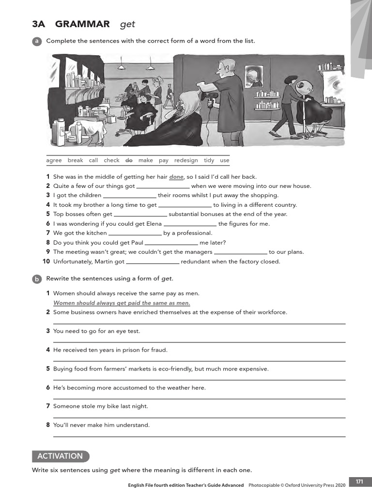 EnglishFile4e Advanced TG PCM Grammar 3A | PDF