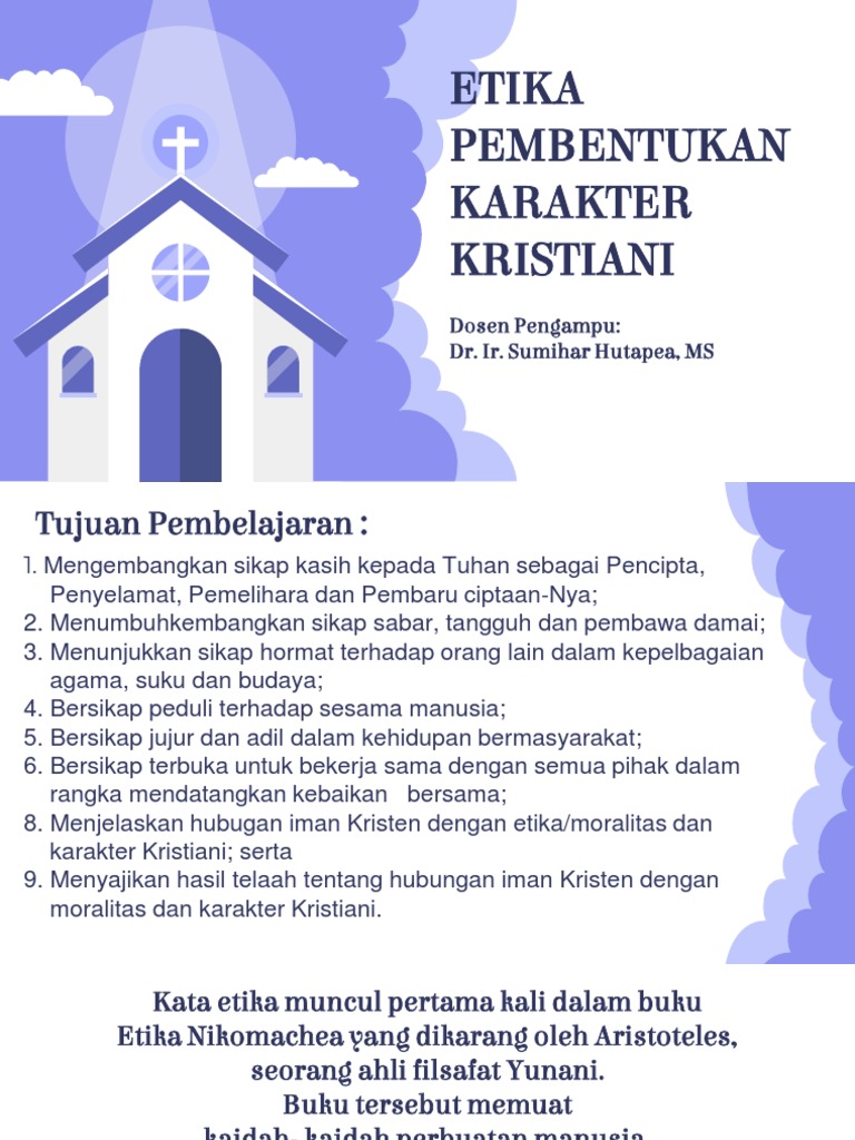 Ppt. 6 Etika Pembentukan Karakter Kristiani | PDF