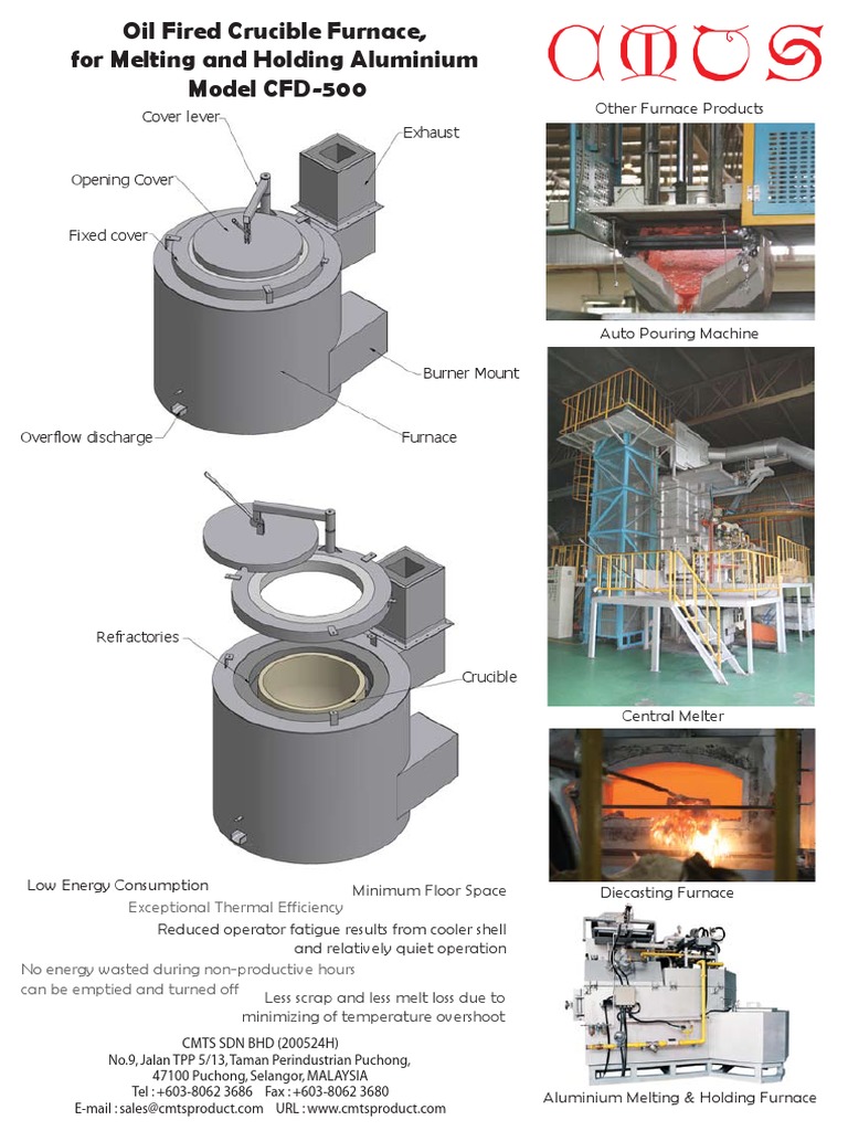 15 Oil Fired Crucible Furnace | PDF | Refractory | Thermocouple