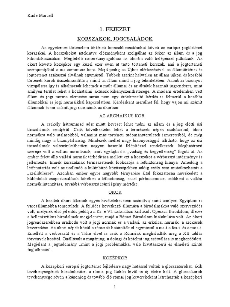 Karle Marcell - 1. Fejezet | PDF