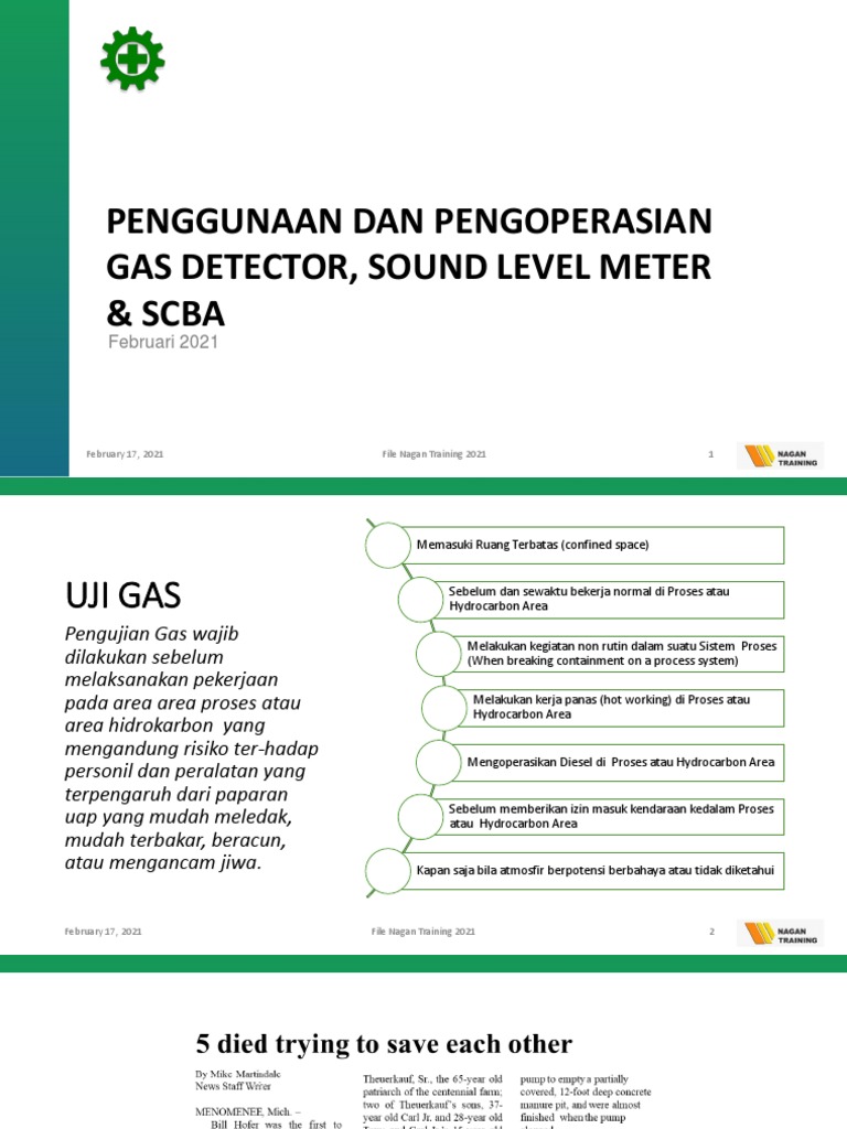 Gas Detector, Sound Level Meter, SCBA | PDF