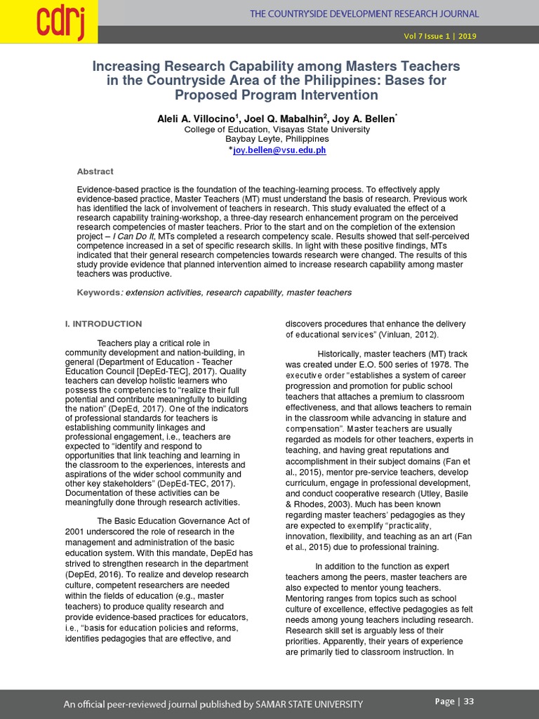 172-Article Text-447-2-10-20200401 | PDF | Teachers | Mentorship