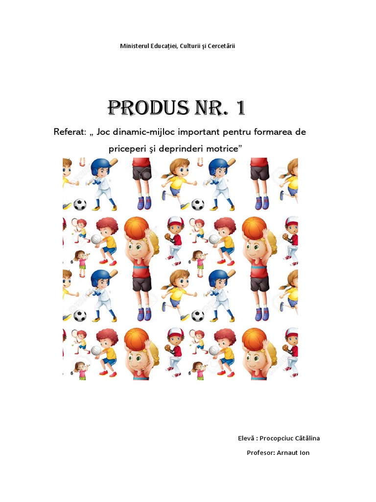 Referat Jocul - Dinamic | PDF