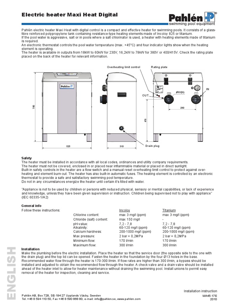 Manual Electric Heater Maxi Heat | PDF | Valve | Thermostat