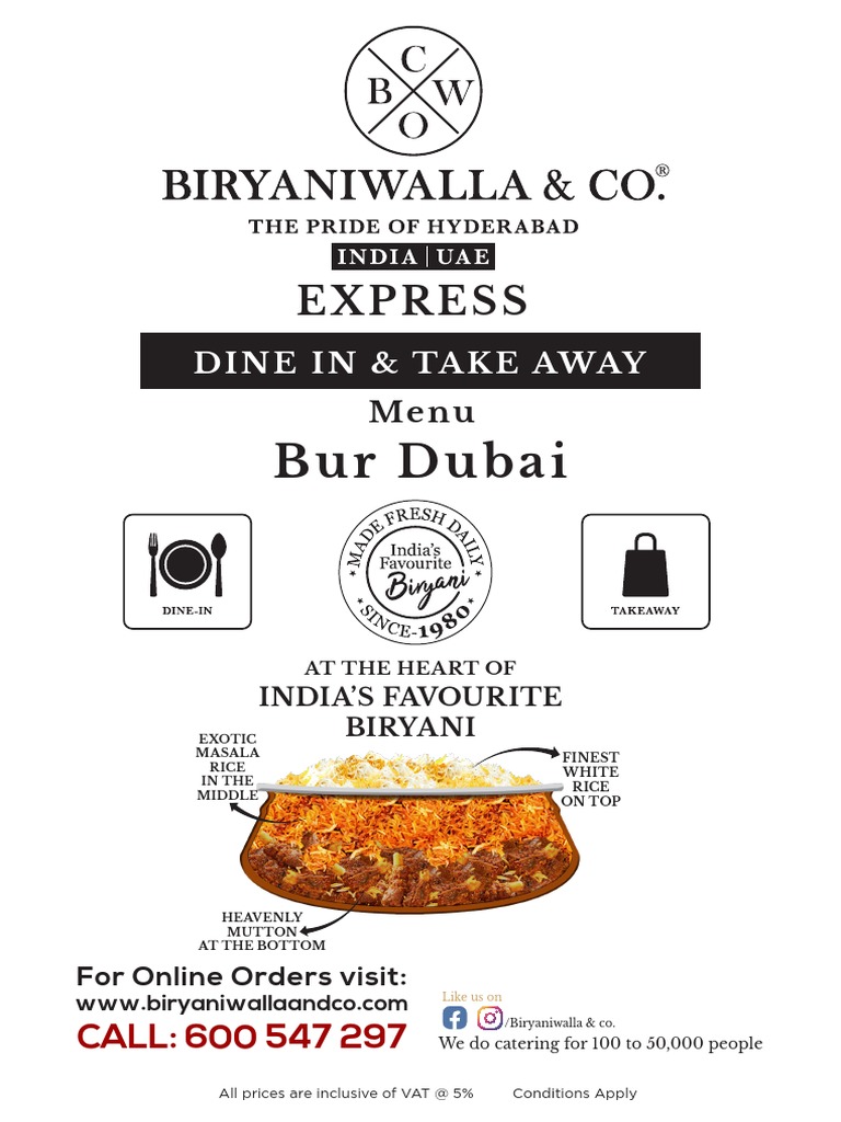 BUr Dubai Menu - 01 | PDF | Desi Cuisine | Foods