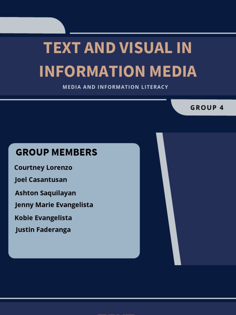 Text and Visual in Media Information 1 | PDF | Composition (Visual Arts ...