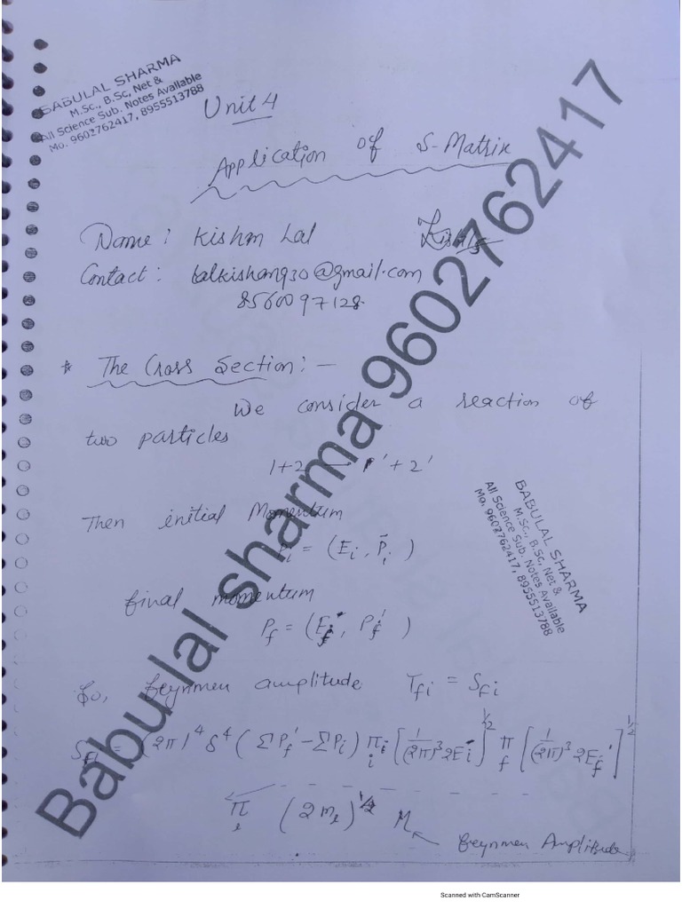QFT Unit-4 | PDF