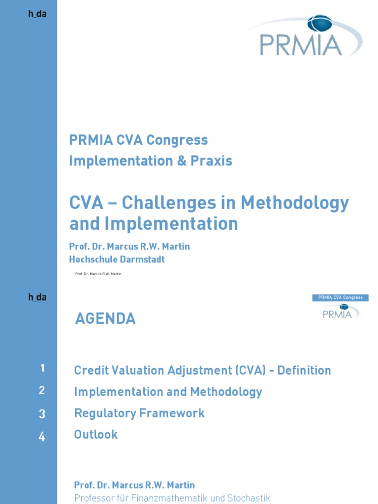 CVA - Challenges in Methodology and Implementation | PDF | Financial ...
