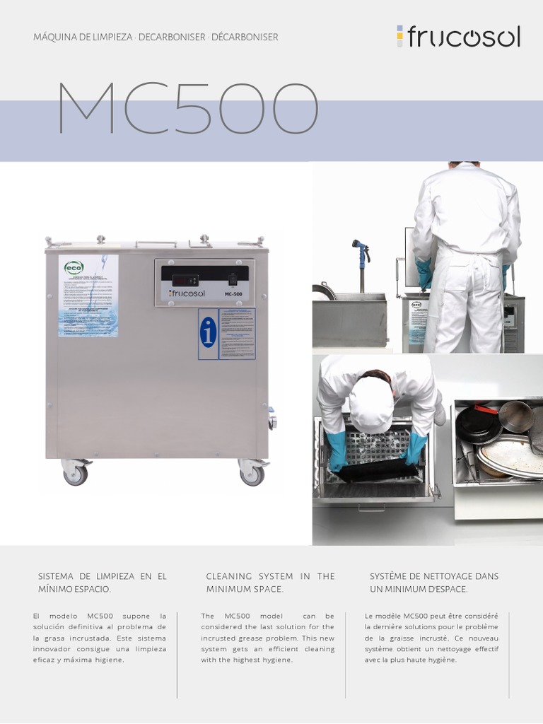 Machine de nettoyage MC500 efficace | PDF | Gestion des déchets | Hygiène