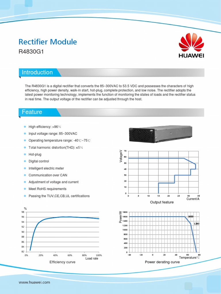 Huawei R4830G1 Datasheet | PDF
