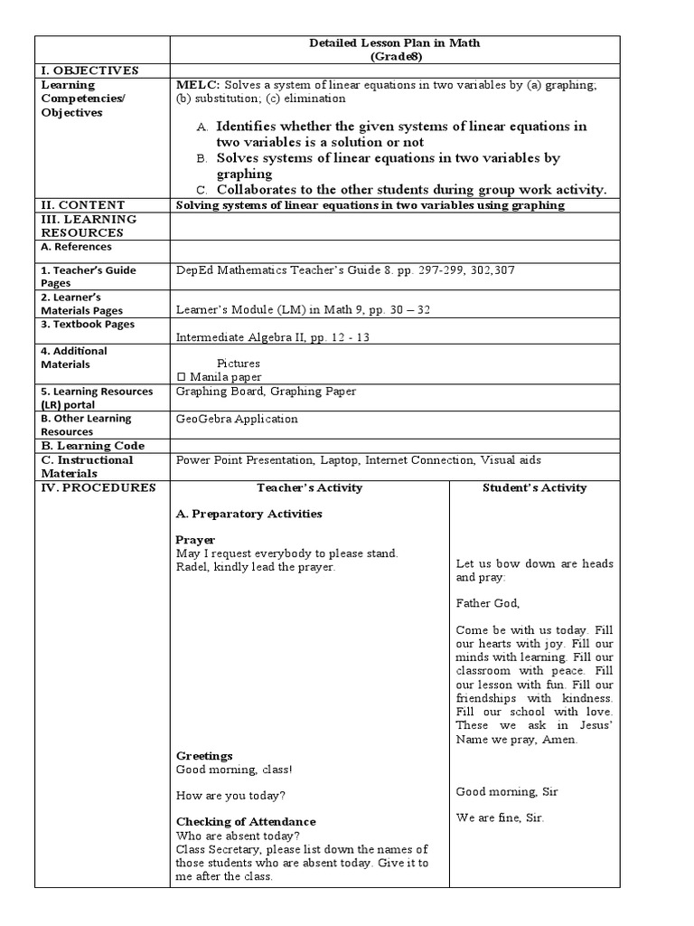 Grade 8 Lesson Plan | PDF | Factorization | Polynomial