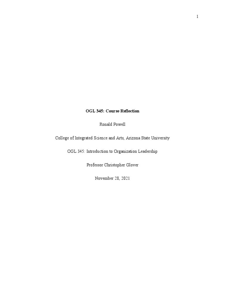 OGL 345 Ethics Course Reflection | PDF | Applied Ethics | Social ...
