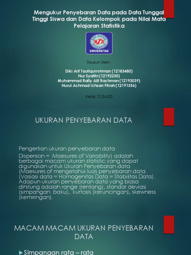 (Ukuran Penyebaran Data) | PDF