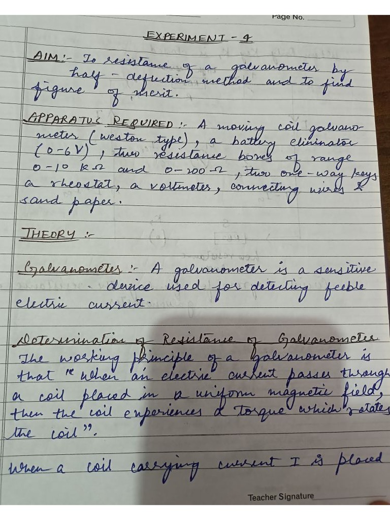 Experiment - 4 Half Deflection Method | PDF