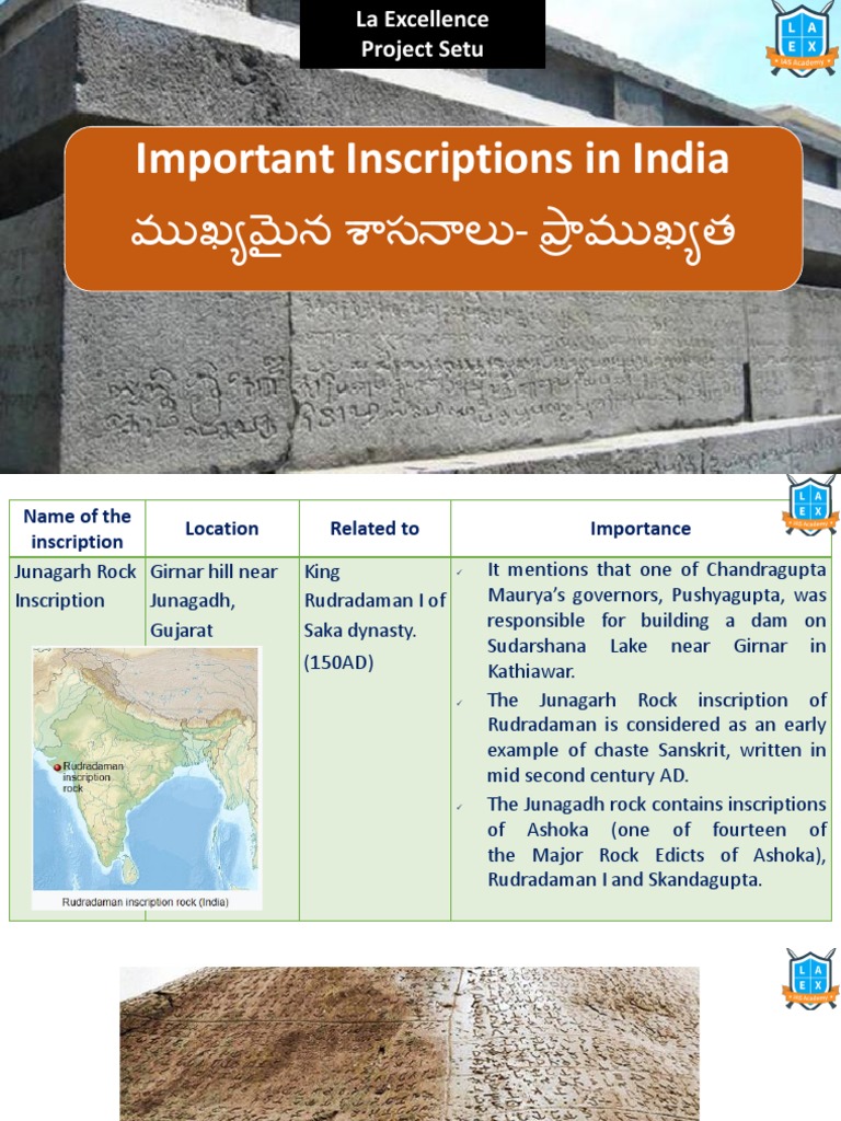 Important Inscriptions in India | PDF