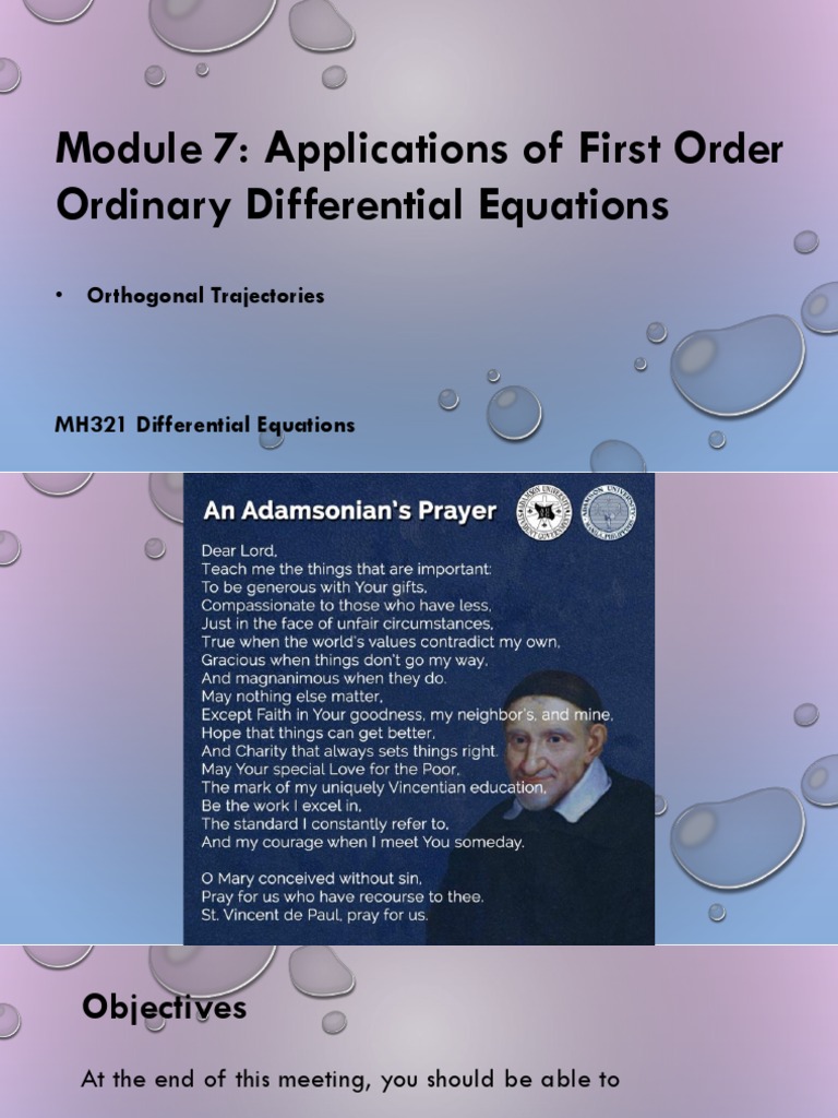 Orthogonal Trajectories in ODEs | PDF | Equations | Ordinary ...