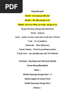 Hindustani 10 Basic Thaats (Parent Ragas) - Parent Scales - For Piano | PDF