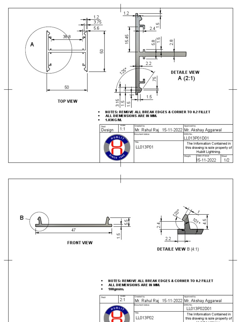 LL013 Drawing v1 | PDF