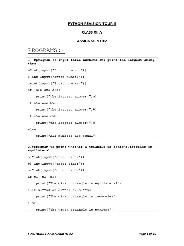 Python Revision Tour Ii 2 Pdf Pdf