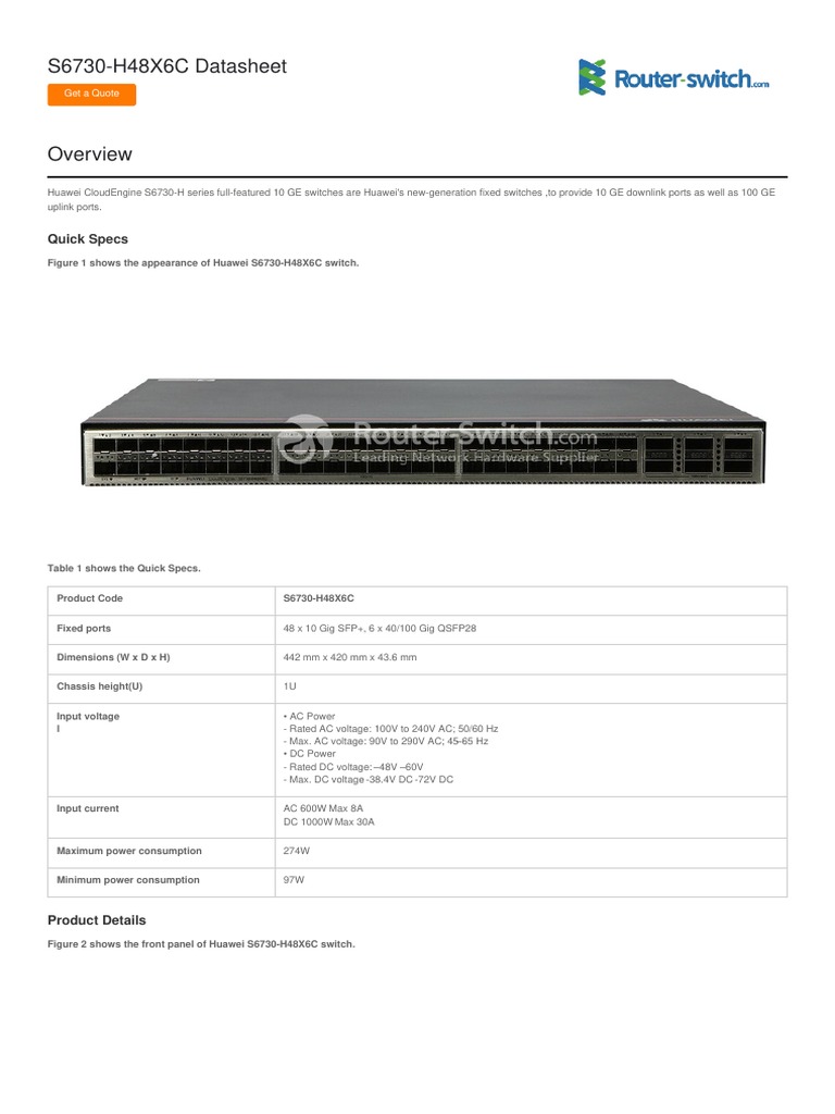 s6730-h48x6c - Datasheet | PDF | Alternating Current | Internet ...
