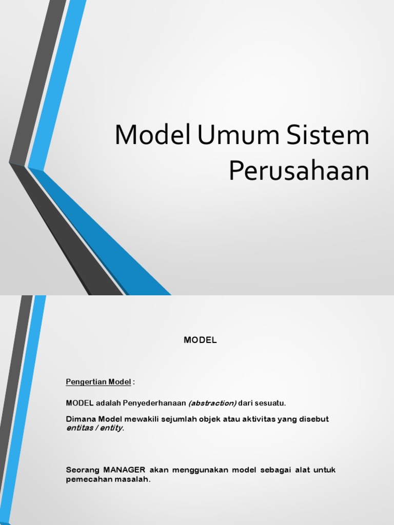 10 - Model Umum Sistem Perusahaan | PDF