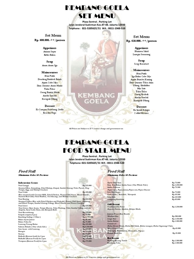 All Menu Kembang Goela 2023 | PDF | Convenience Food | Foods