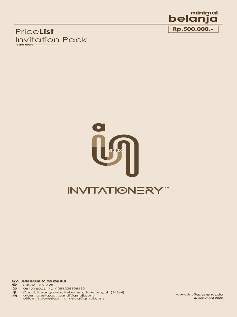 Invitation Hardcopy - Invitationery Asia | PDF