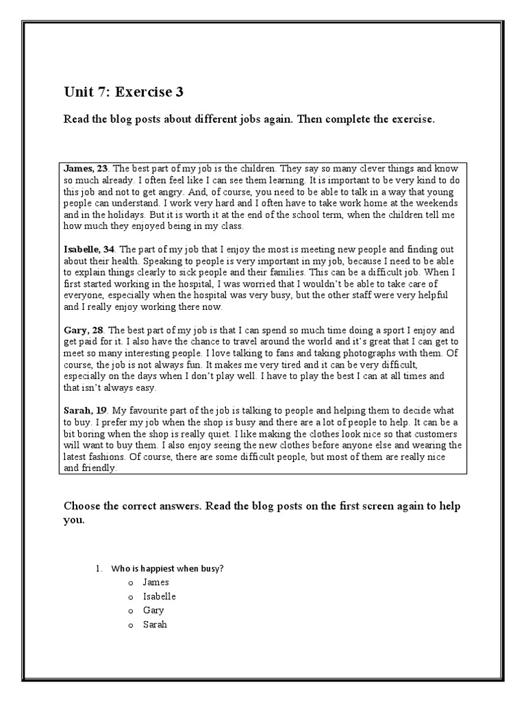 Unit 7 - R-W | PDF | Learning | Essays