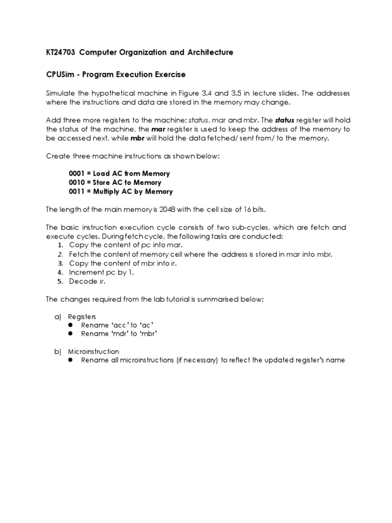 Lab 1 Program Execution Exercise 2022 | PDF