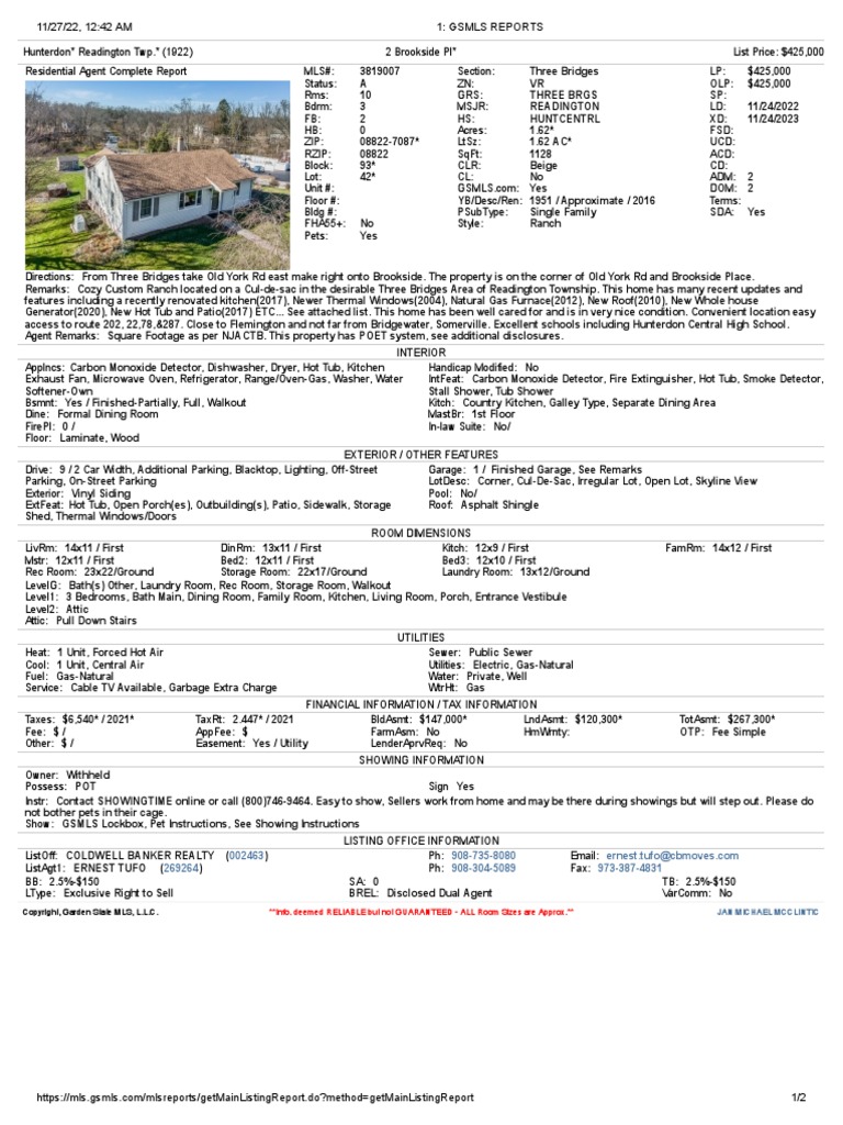 1 - GSMLS Reports | Download Free PDF | Room | Parking