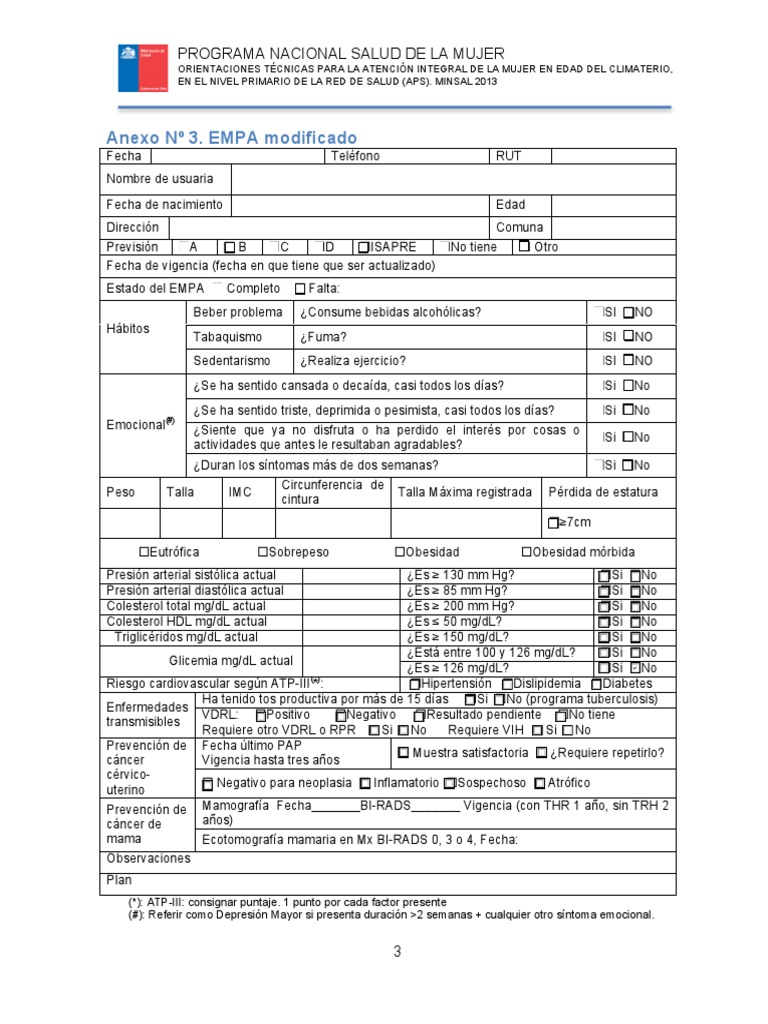EMPA Modificado | PDF | Medicina CLINICA | Enfermedades y trastornos