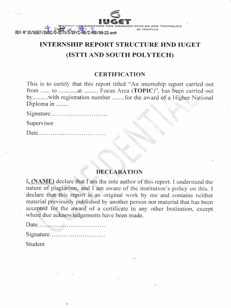 Report Structure HND | PDF | Linguistics