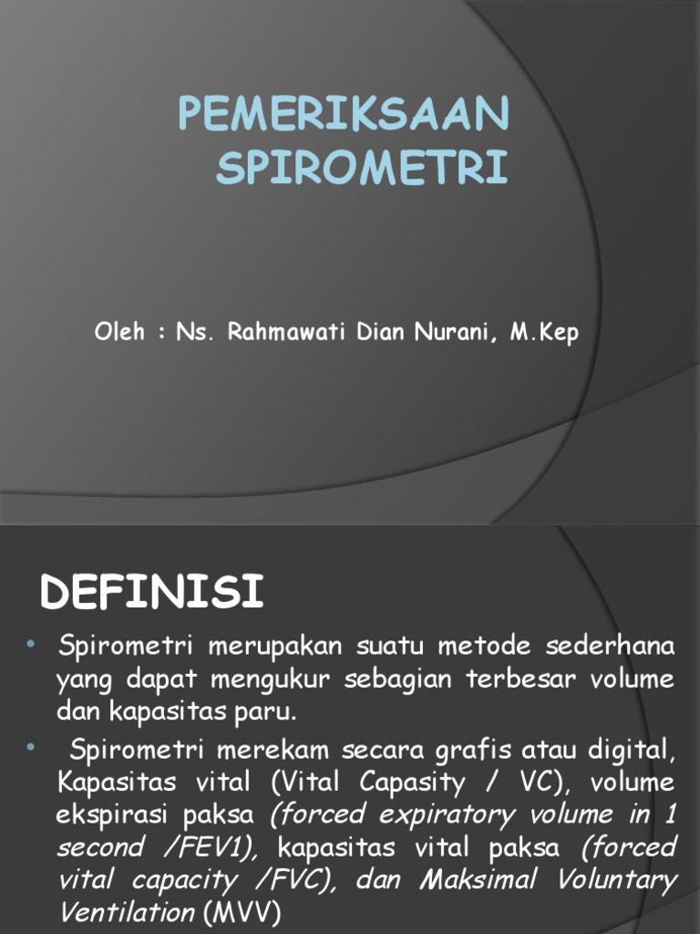 Panduan Lengkap Spirometri Paru | PDF | Sains & Matematika
