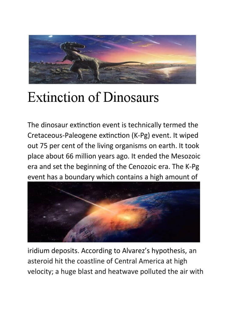 Extinction of Dinosaurs | PDF