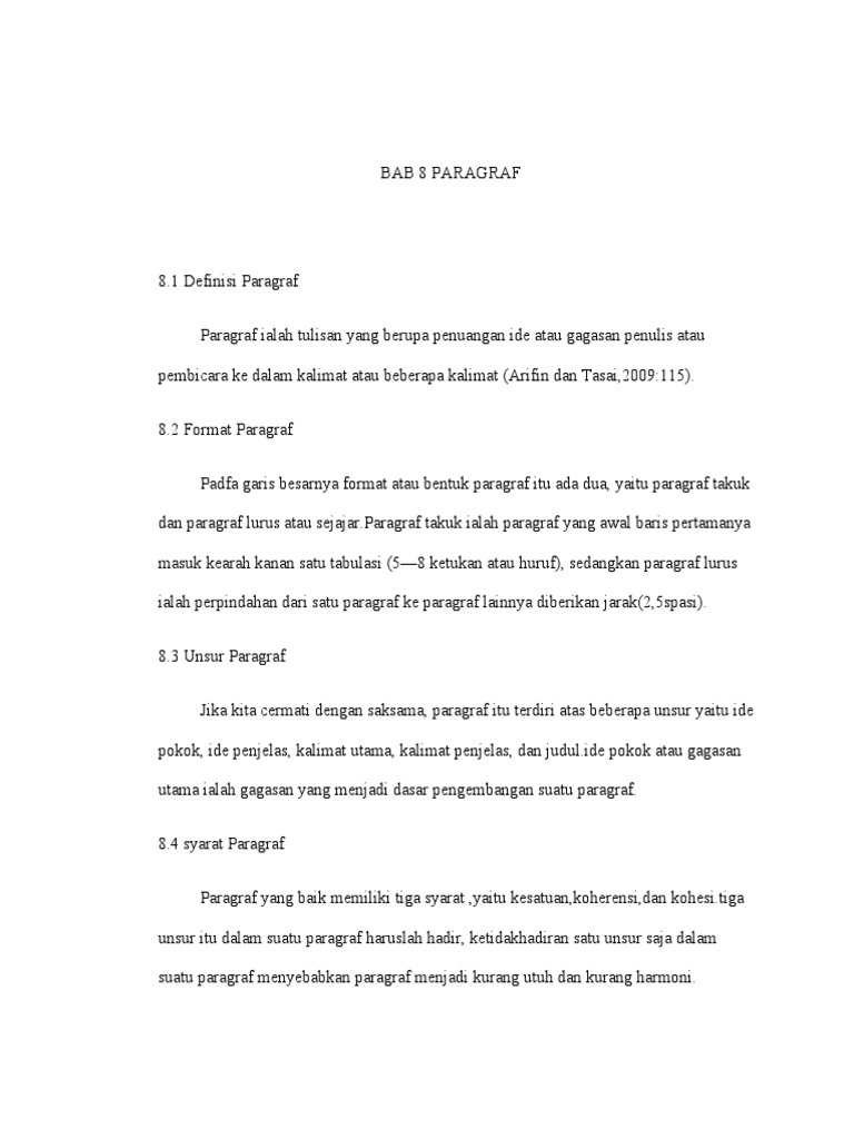 Bab 8 Paragraf | PDF