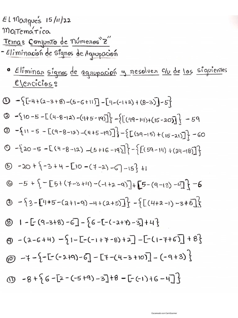 Eliminación de Signos de Agrupación | PDF