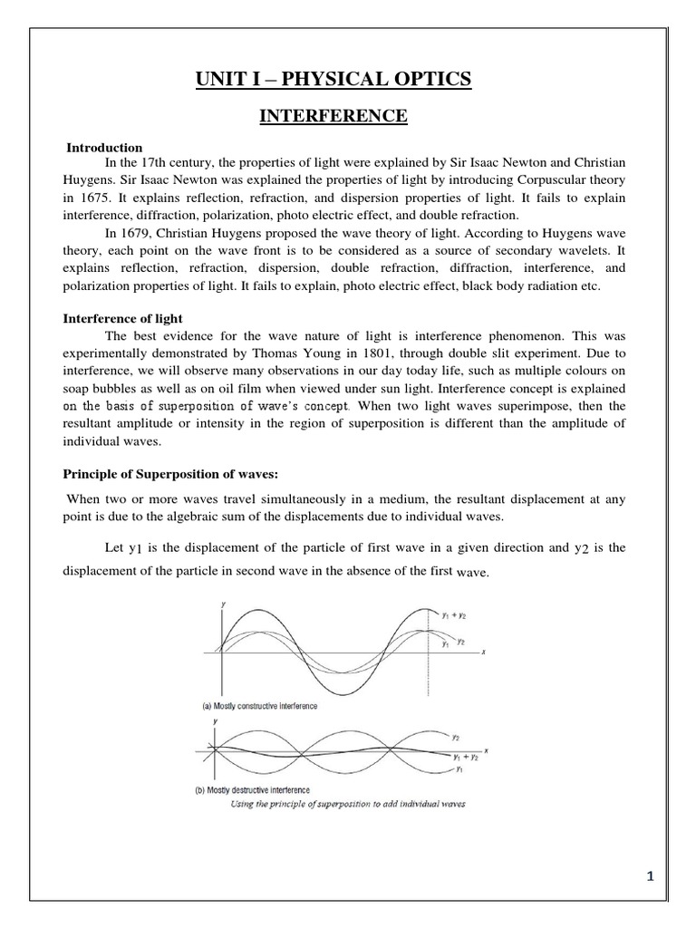 Ap Unit-1 Notes 2022-23 | Download Free PDF | Diffraction | Waves