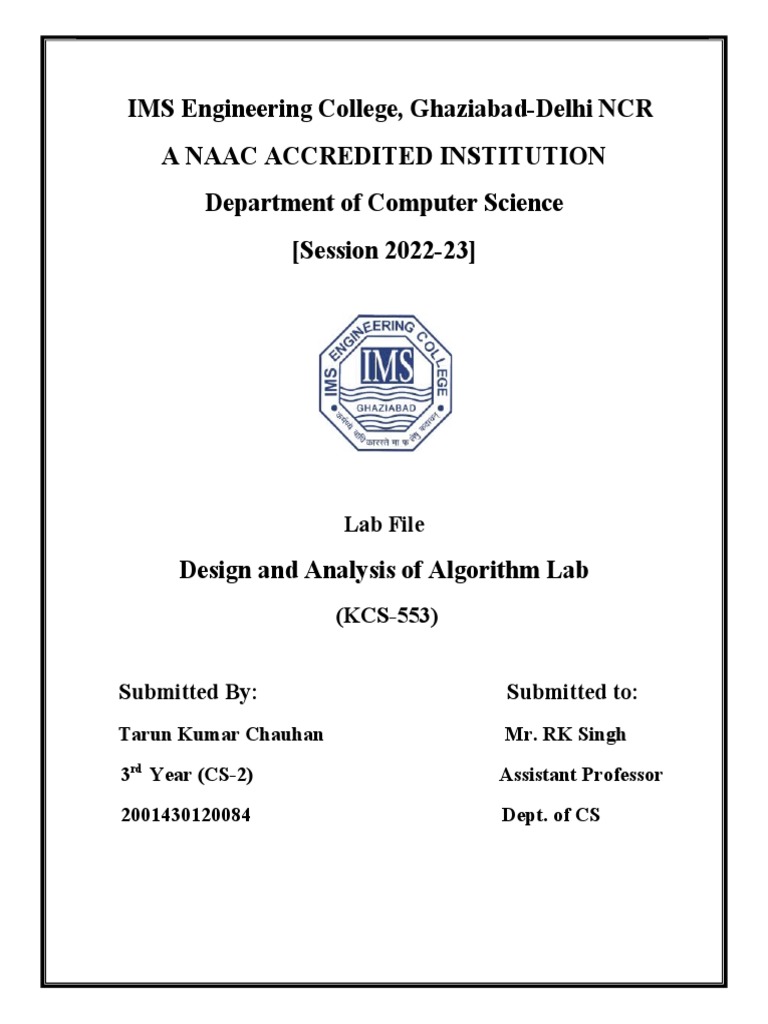 DAA Lab File | PDF DAA Lab File | PDF