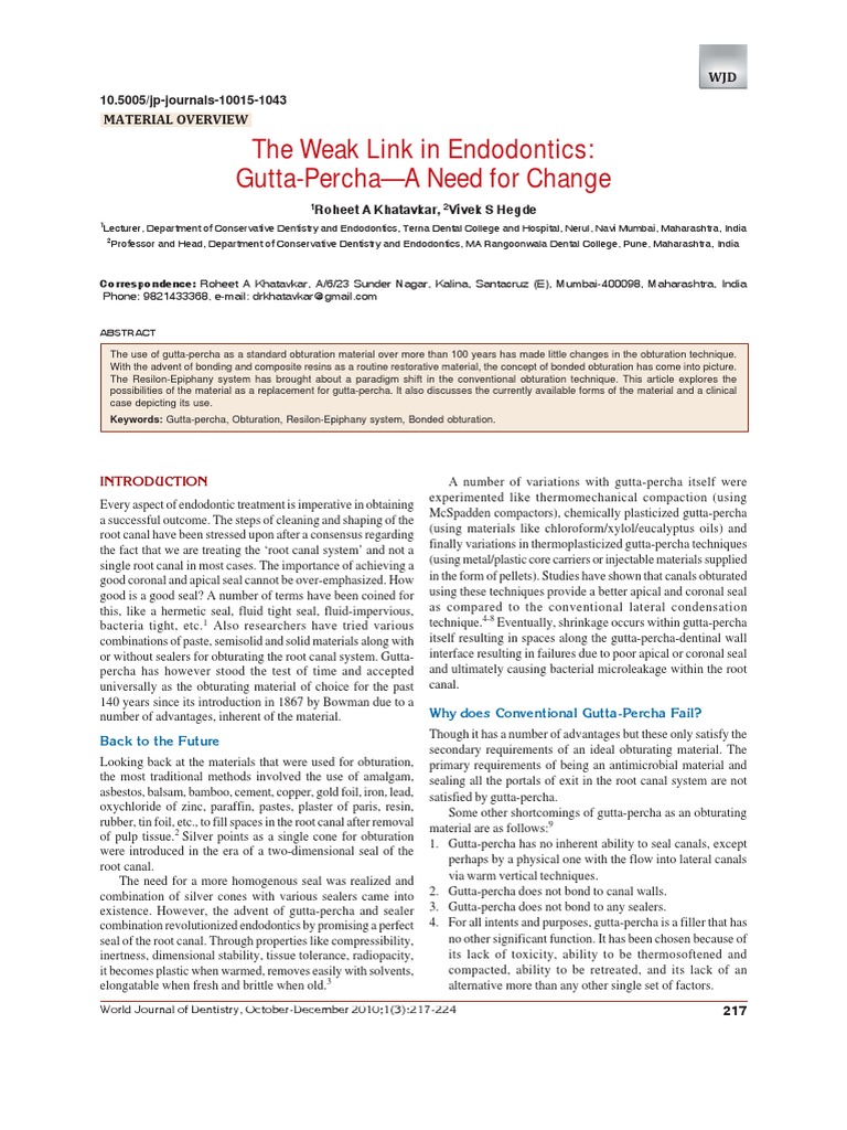 Gutta Percha | PDF | Materials | Dentistry Branches