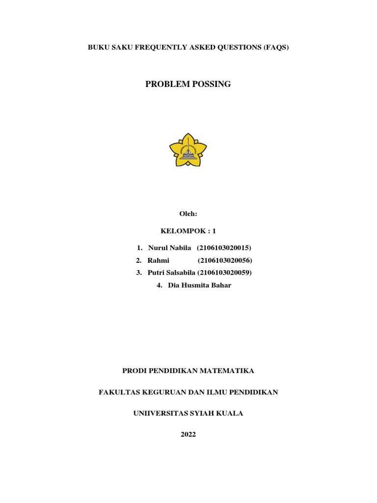 Buku Saku Problem Posing | PDF | Karier & Perkembangan