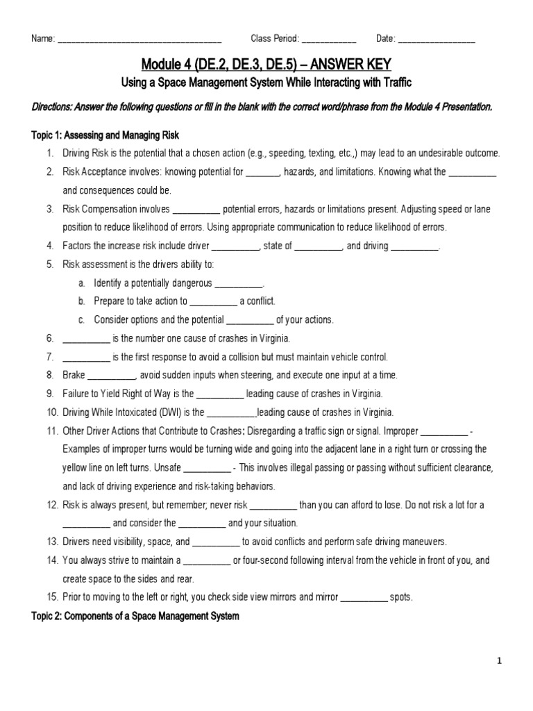 Module 4 Student Worksheets | PDF